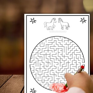 Horse Maze Activity Bundle: Printable Pony Mazes for Kids (PDF Download ...