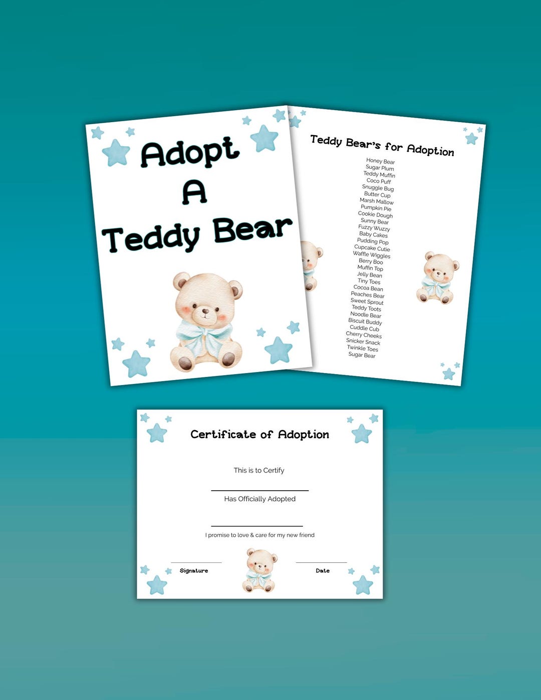 Adopt a Teddy Bear, Adopt A Teddy Bear Kit, Adopt A Teddy Bear Party ...