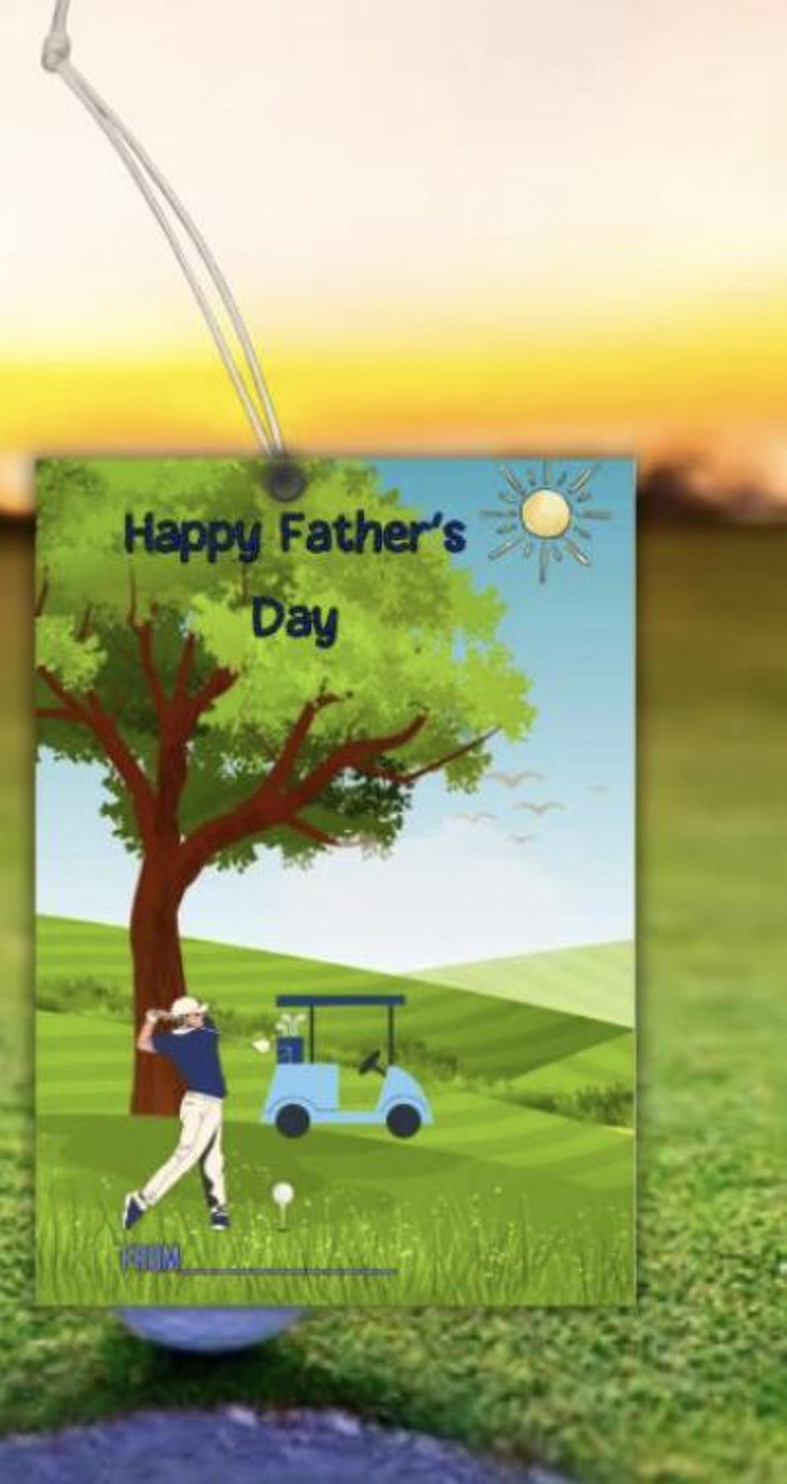Printable Golf Themed Gift Tags for Dad, Golf Tags for Dad,fathers Day ...