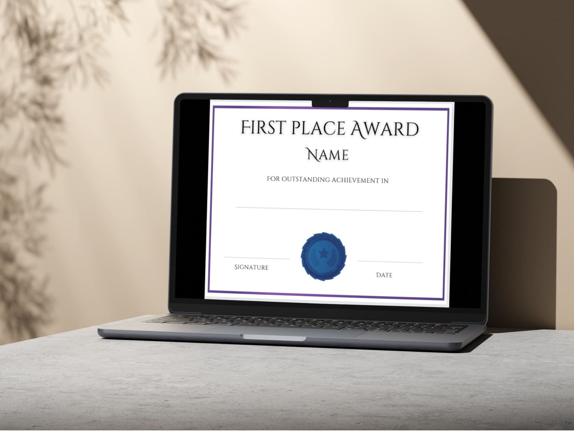 First Place Award Certificate - Etsy