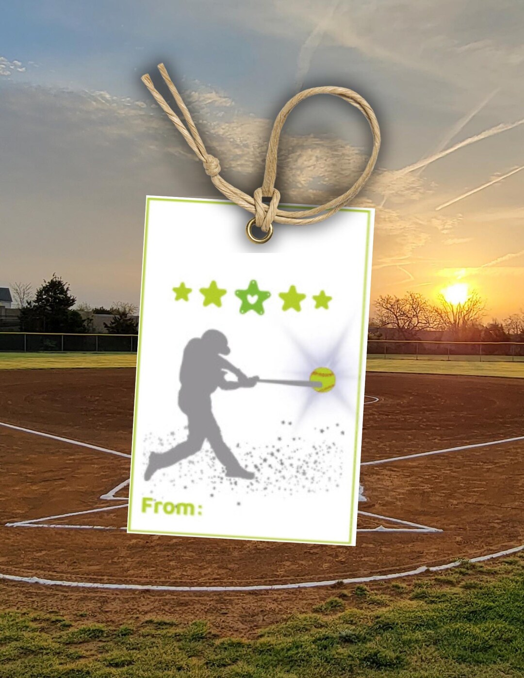 Softball Gift Tag, Sports Themed Gift and Basket Softball Team Goody ...