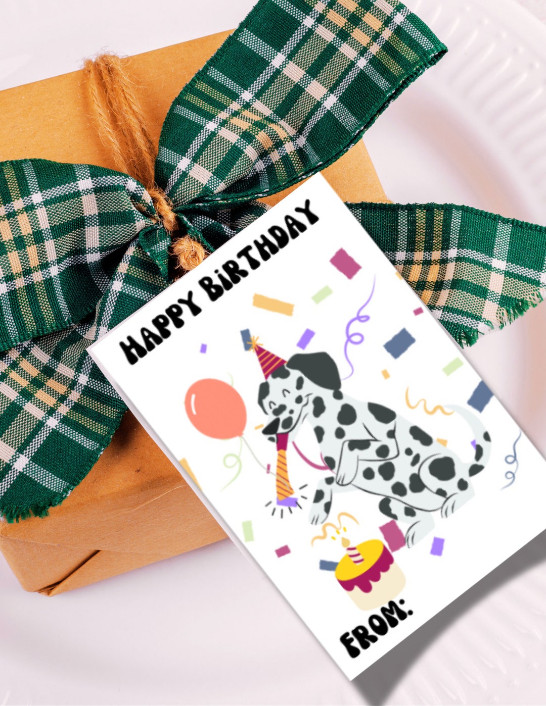 Dalmatian Puppy Birthday Gift Tags: Printable Party Favors (PDF ...