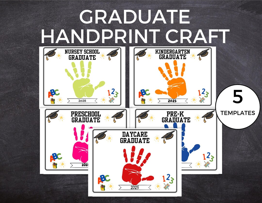 Graduation Handprint Art Craft School Keepsake, Preschool,pre-k ...