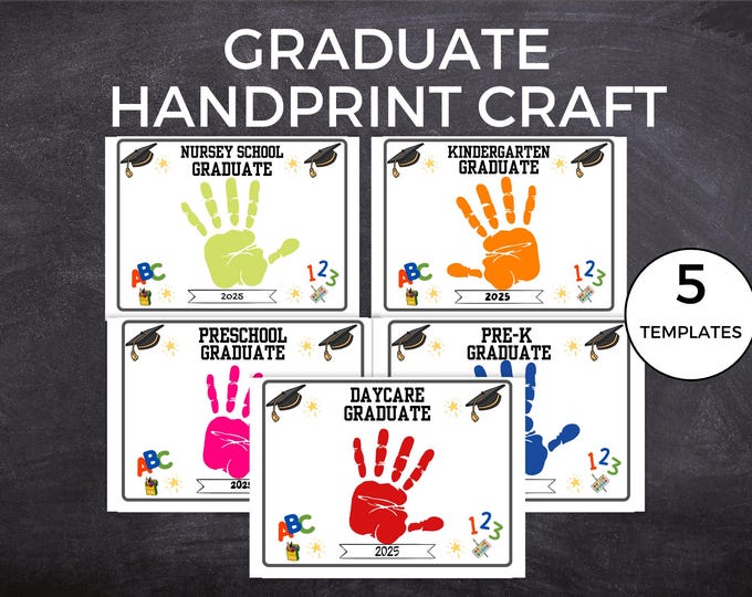 Preschool Graduation Handprint Art | Handprint Keepsake Prek Graduation ...