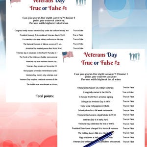 Veterans Day Trivia,veterans Day Facts and Falsehoods, Kids and Adult ...