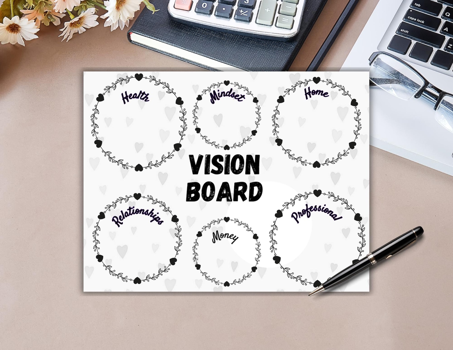 Printable Vision Board Guide, Vision Board Kit, Manifestation Journal ...