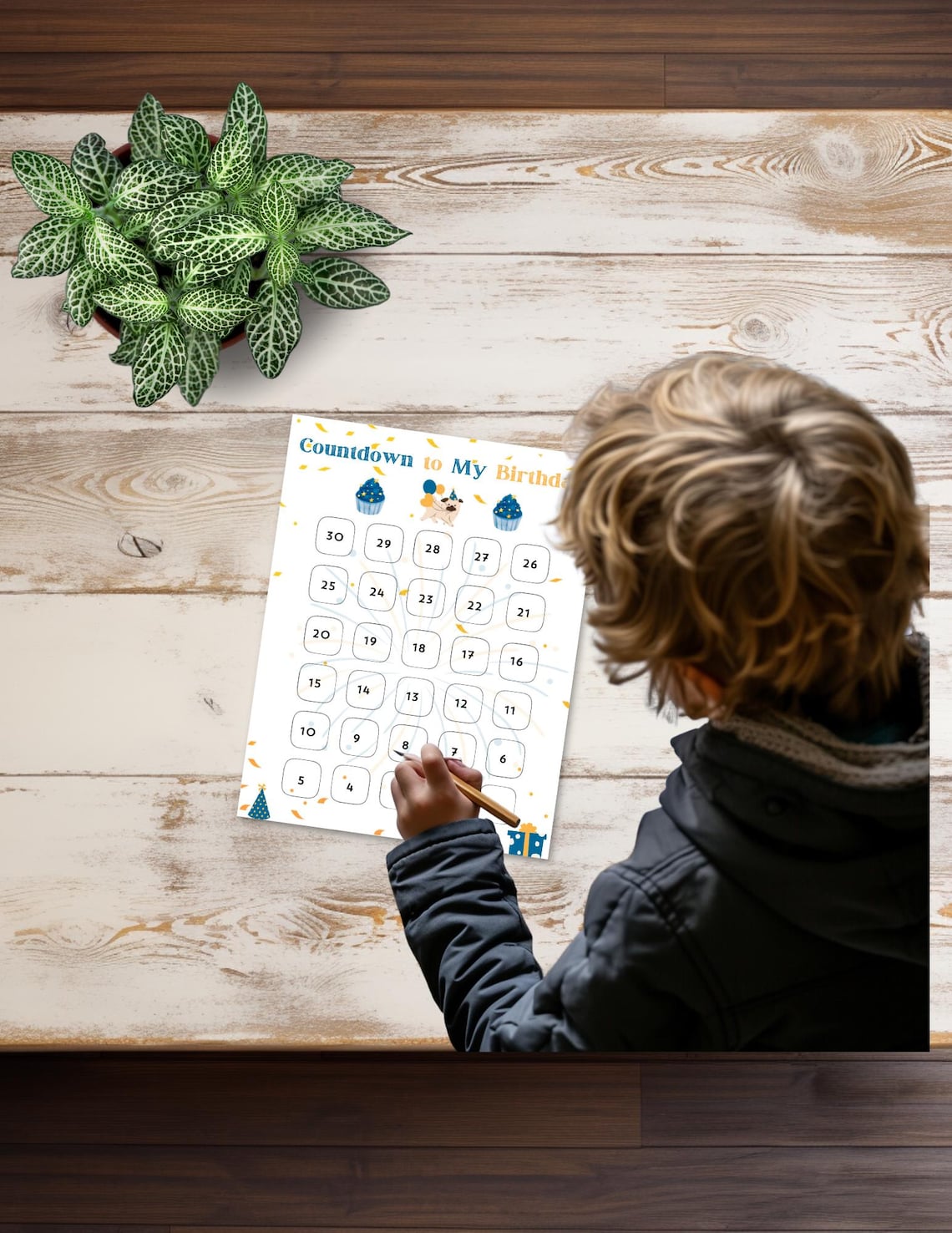 Birthday Countdown Calendar,kids Birthday, Days Until Bday, Birthday ...