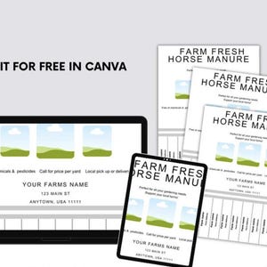 Horse Manure Advertising Poster, Tear Away Flyer Premium Horse Manure ...