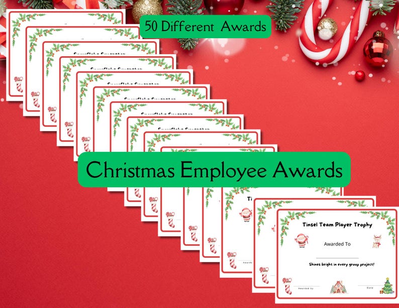 Christmas Employee Awards,holiday Office Trophies, Workplace ...
