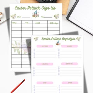 Printable Easter Potluck Sign up Sheet,easter Food Sign up Sheet ...