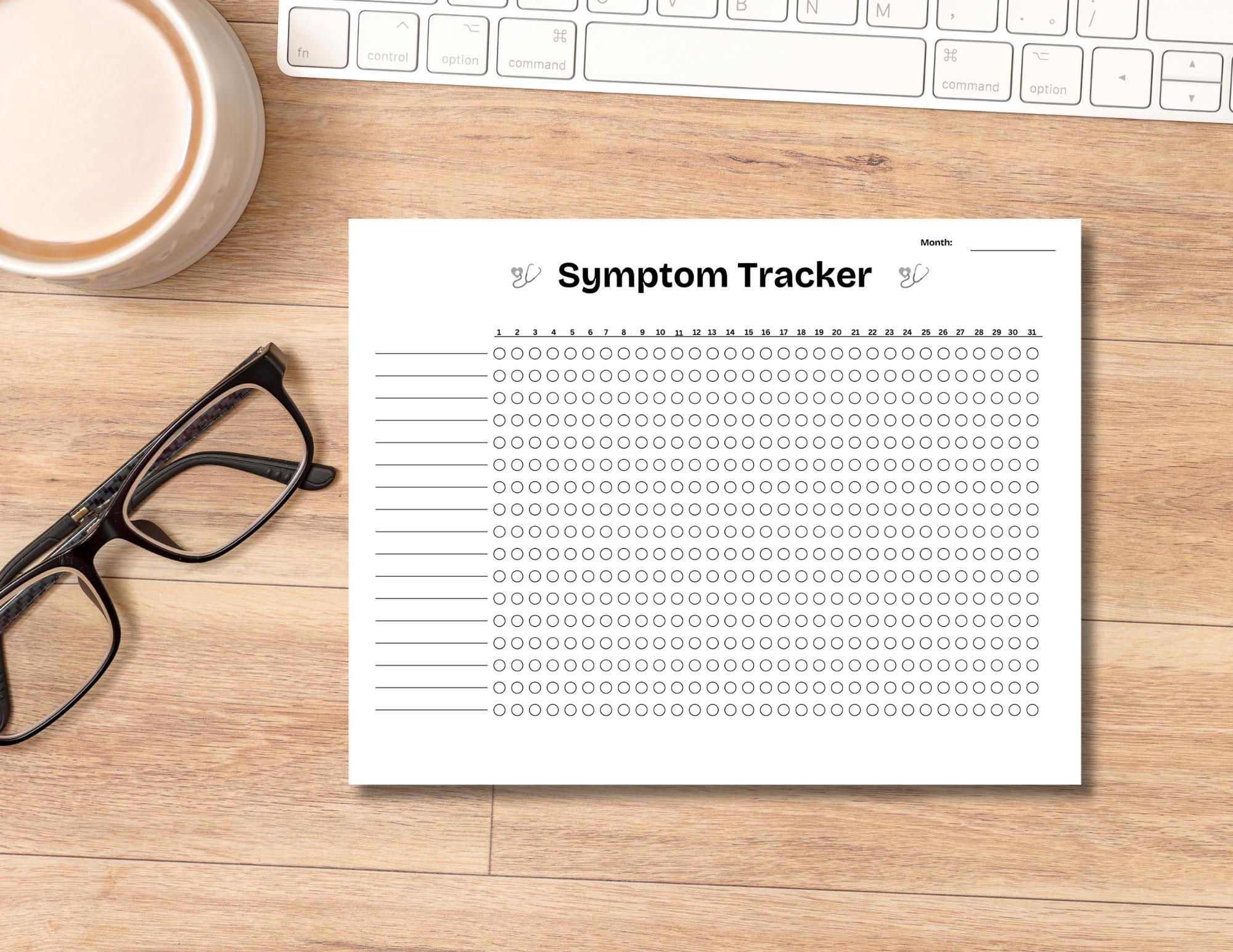 Printable Symptom Tracker,chronic Illness Symptom Tracker,medical ...