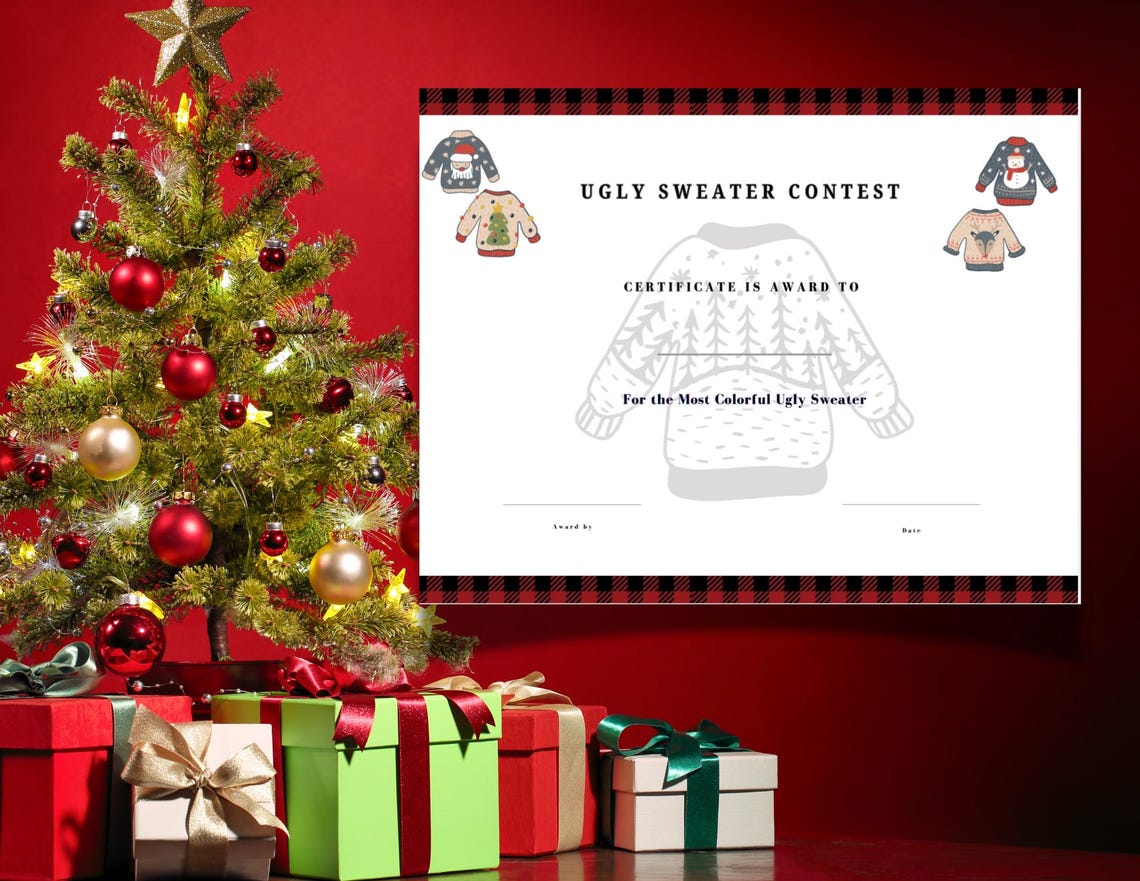 Award Certificates Bundle for 12 Different Categories for an Ugly ...