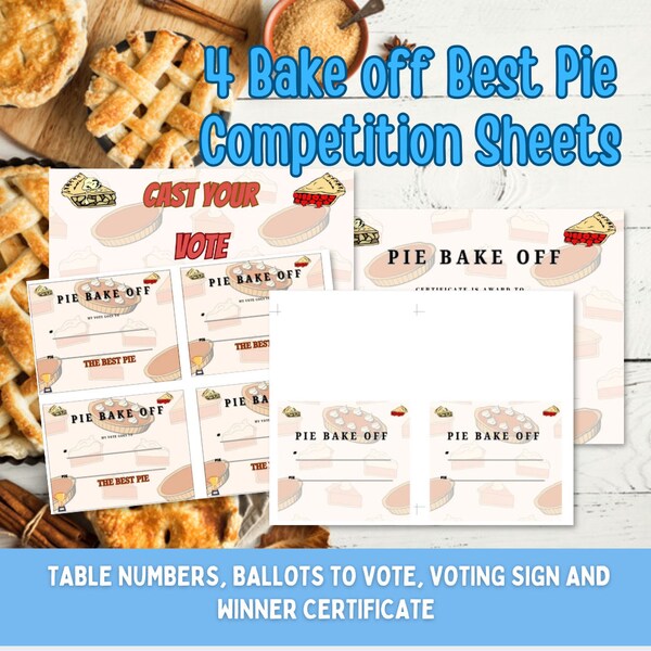Pie Bake Off - Etsy
