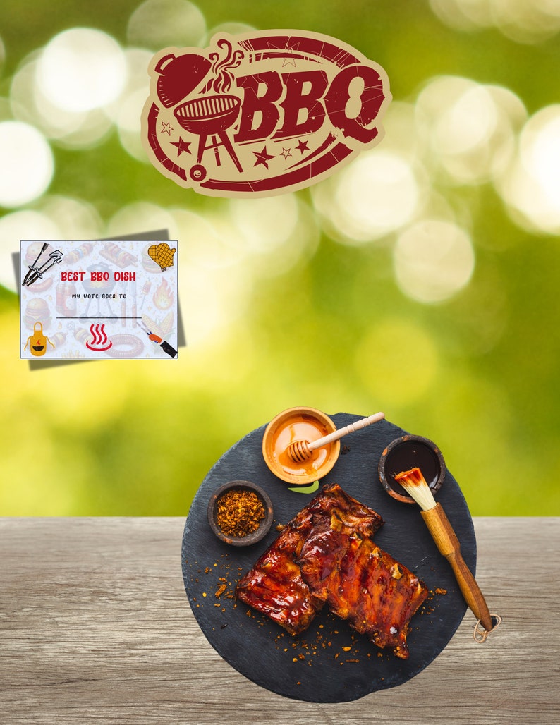 BBQ Cook-off Voting Ballots, Printable Contest Cards, BBQ Competition ...