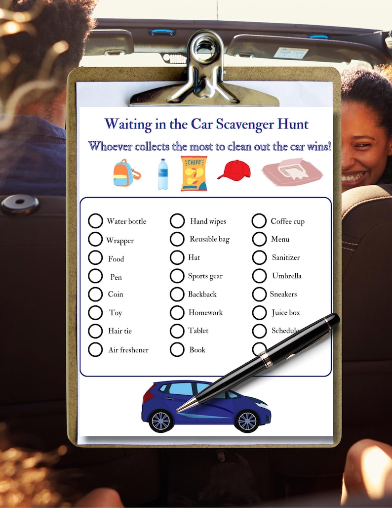 Printable Car Scavenger Hunt,fun Car Activities for Kids Keep Them Busy ...