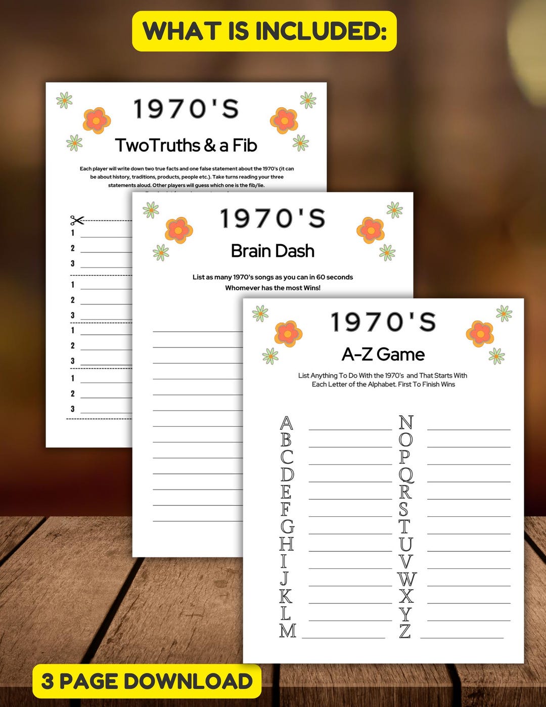 70s Activities, 70s Party Games, 70s Trivia, 1970s Birthday Party Games ...