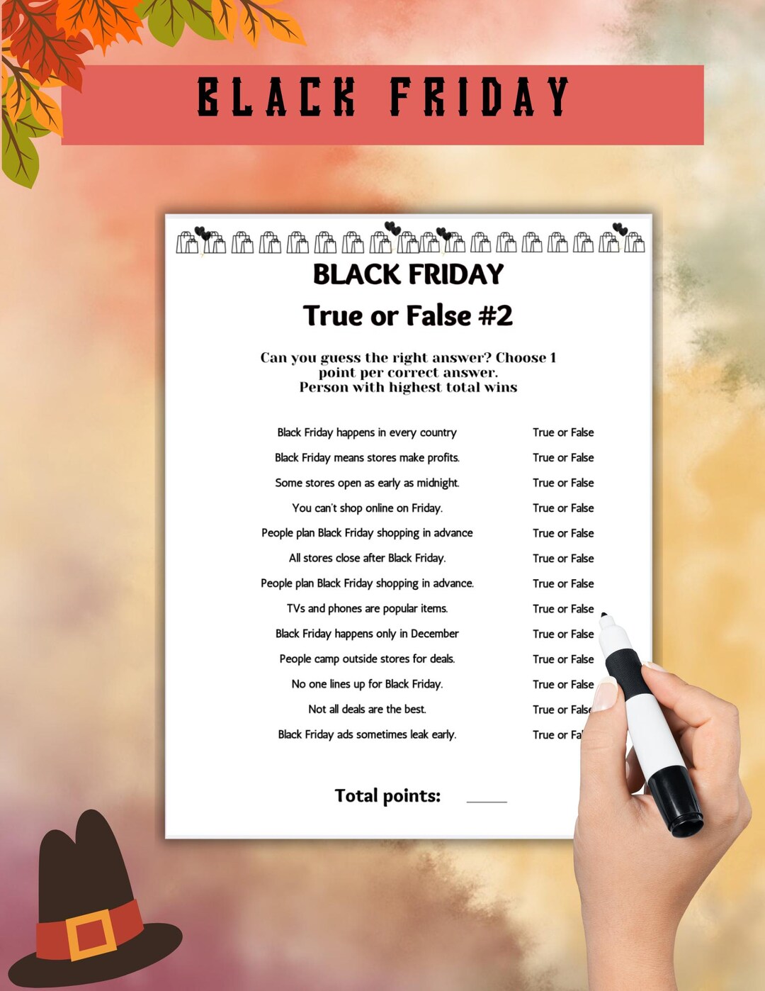 Black Friday Trivia Game, Black Friday Quiz,black Friday Trivia Game ...