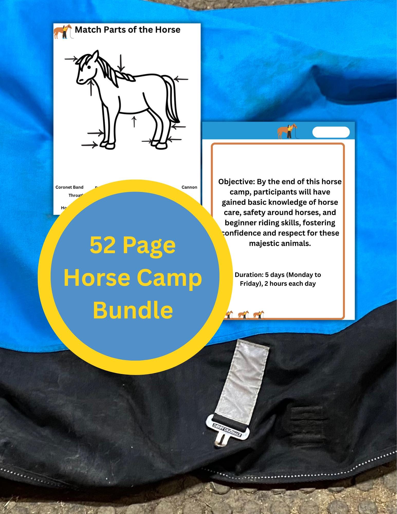 Horse Camp Activity Bundle,printable Summer Camp Worksheets, Games ...
