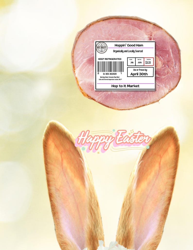 Easter Food Labels, Printable Easter Party Food Tags, Funny Supermarket ...