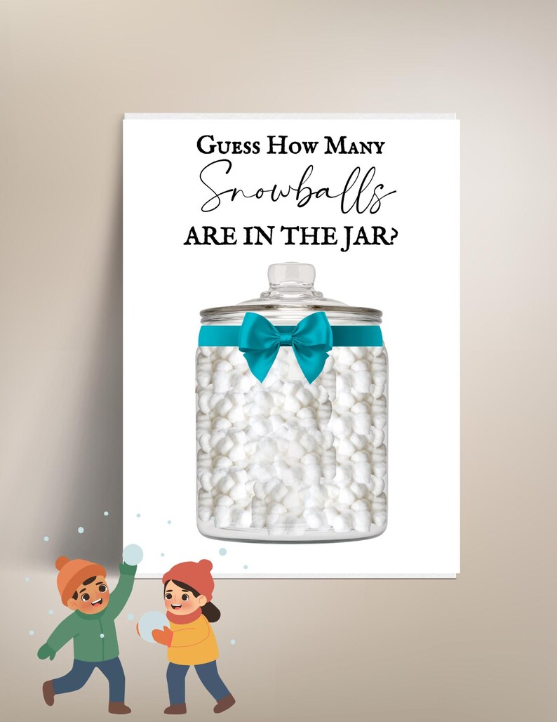 Guess How Many Snowballs Game, Winter Themed Raffle Game,printable ...