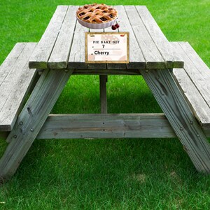 Pie Bake off Table Markers, Pie Baking Contest, Contestant Numbers ...
