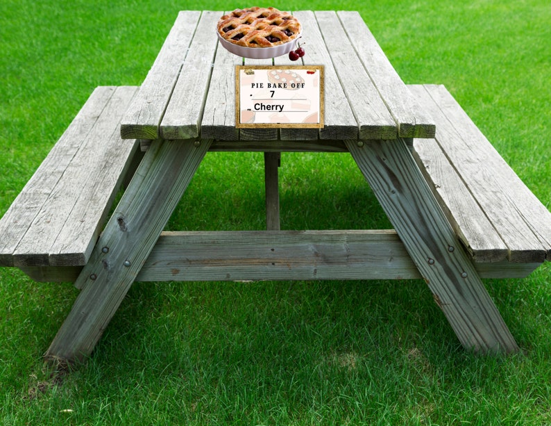 Pie Bake off Table Markers, Pie Baking Contest, Contestant Numbers ...