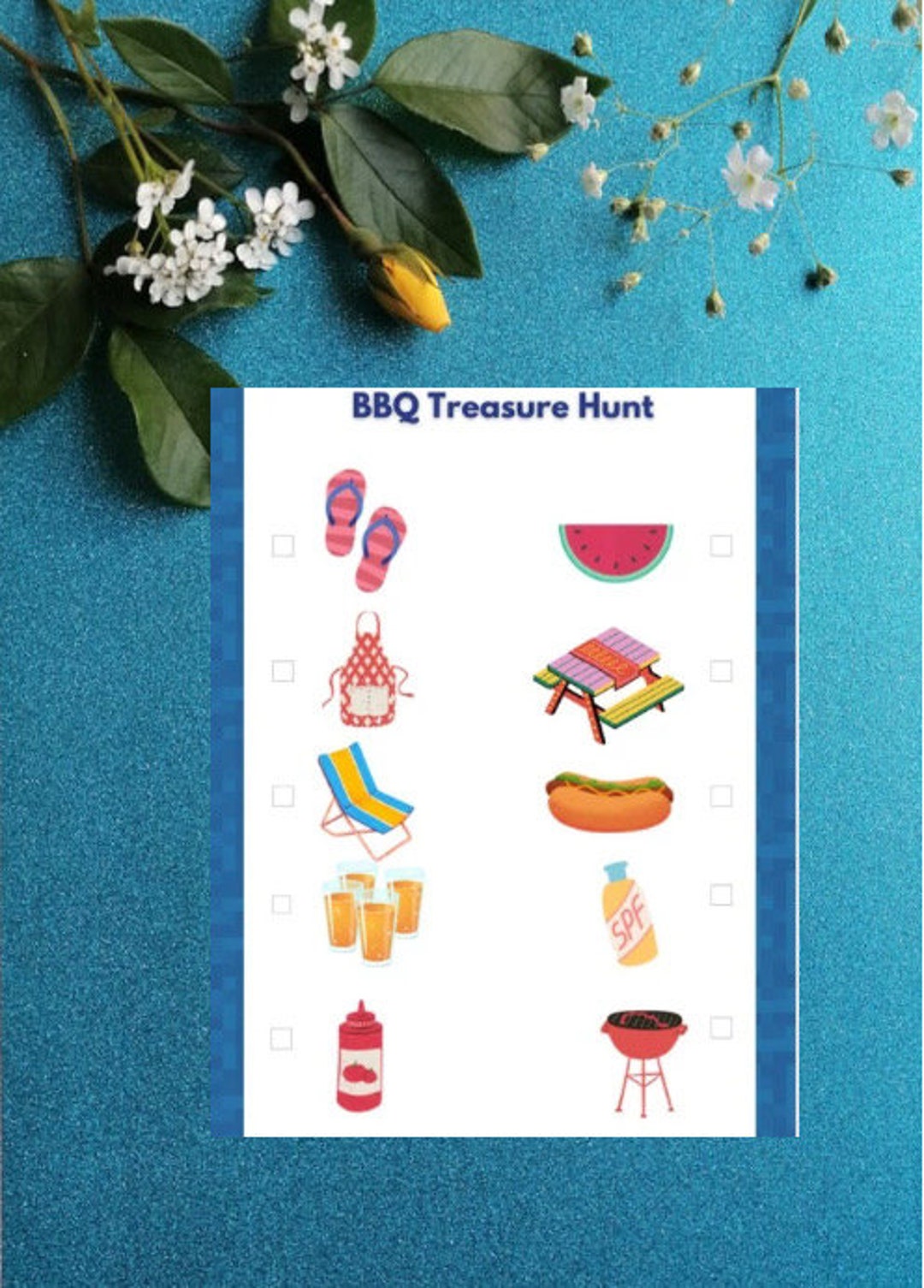 BBQ Preschool Aged Childrens Treasure Hunt, Picture Based - Etsy