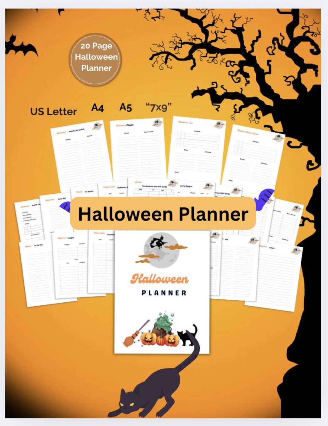 Halloween Planner,20 Page Spooky Season Organizer, Fall Planning ...