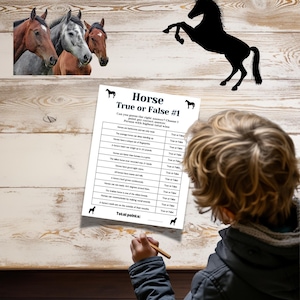 Horse Themed True or False Game, Horses Trivia Game, Kids and Adult ...