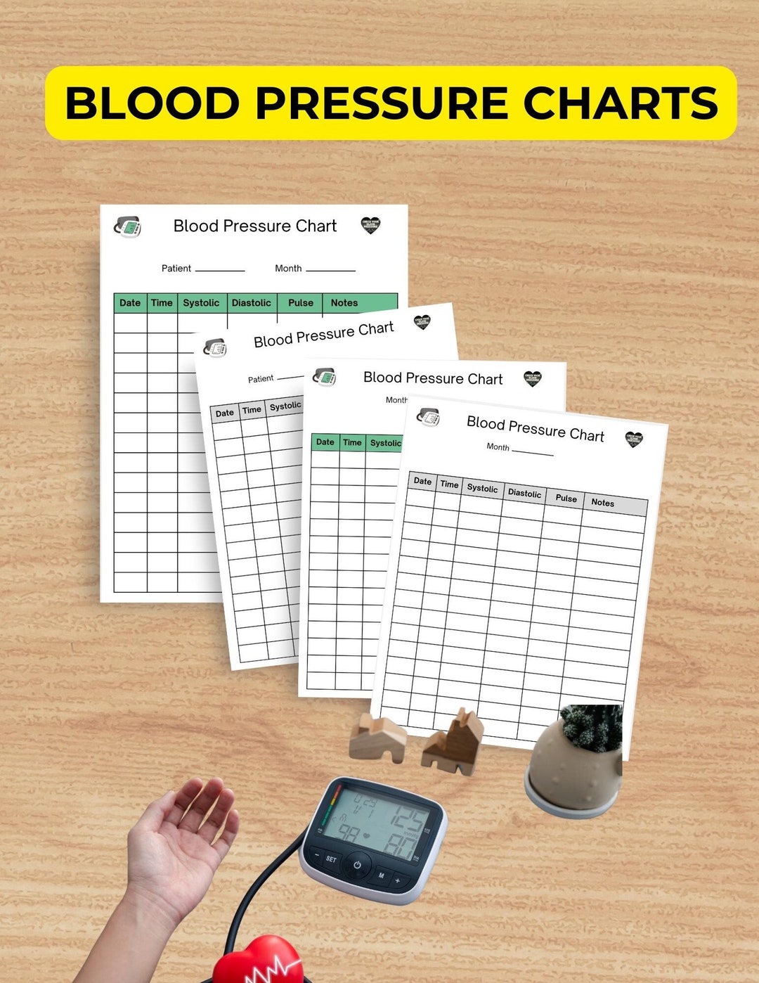 Printable Blood Pressure Chart,printable Blood Pressure Tracker ...