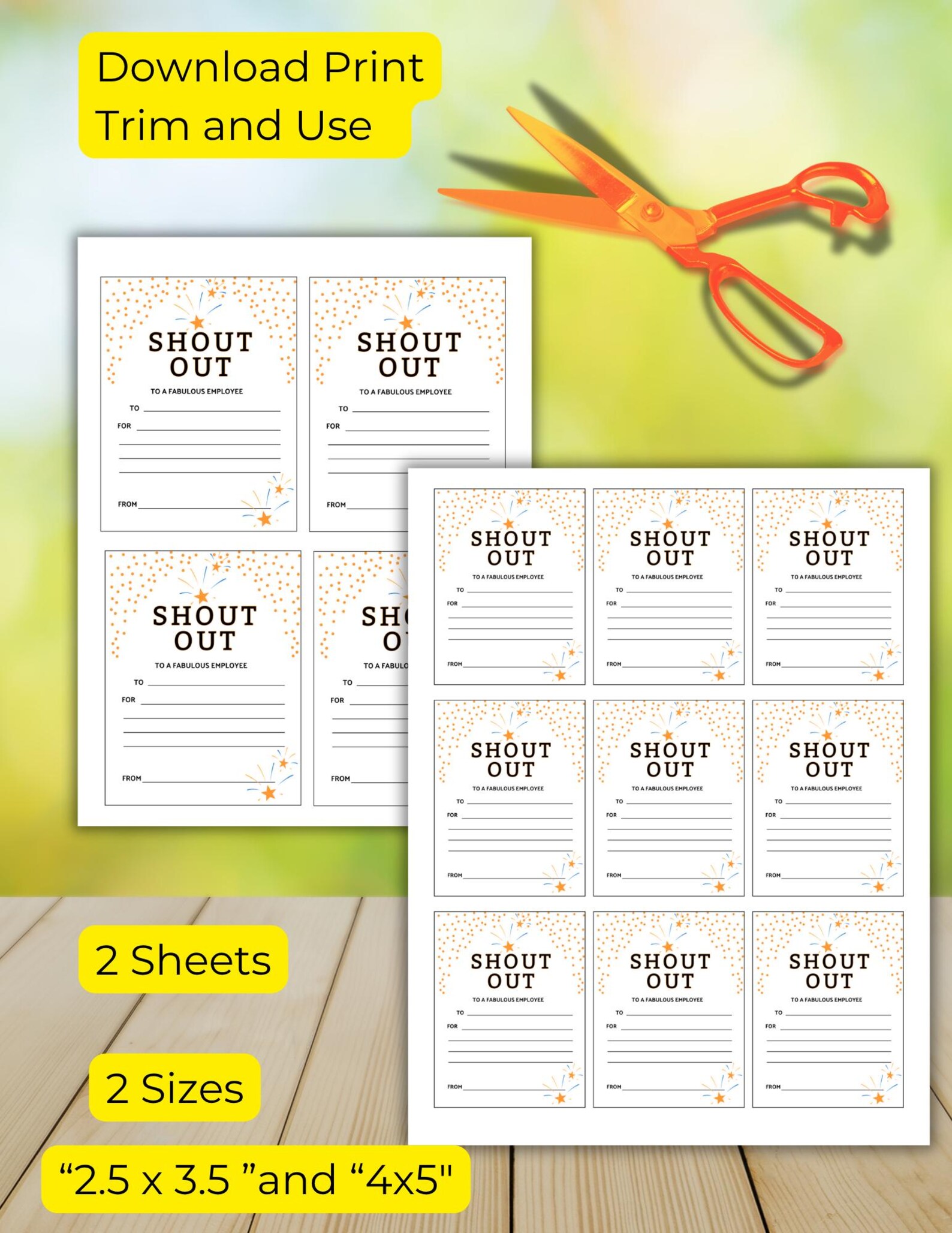 Employee Shout Out Tags,printable Staff Appreciation,recognizing Top ...