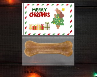 Happy Pawlidays Treat Bag Topper Printable, Happy Holidays Cookie Candy ...