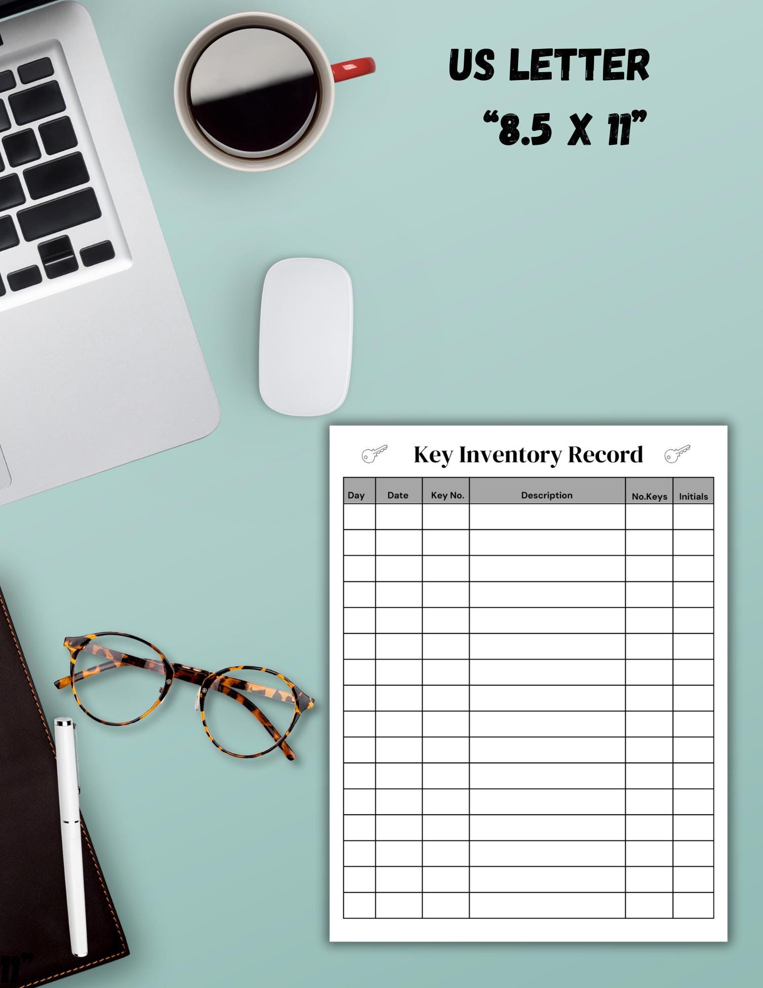 Key Sign Out Sheet & Master Key Log (PDF Download) - Etsy