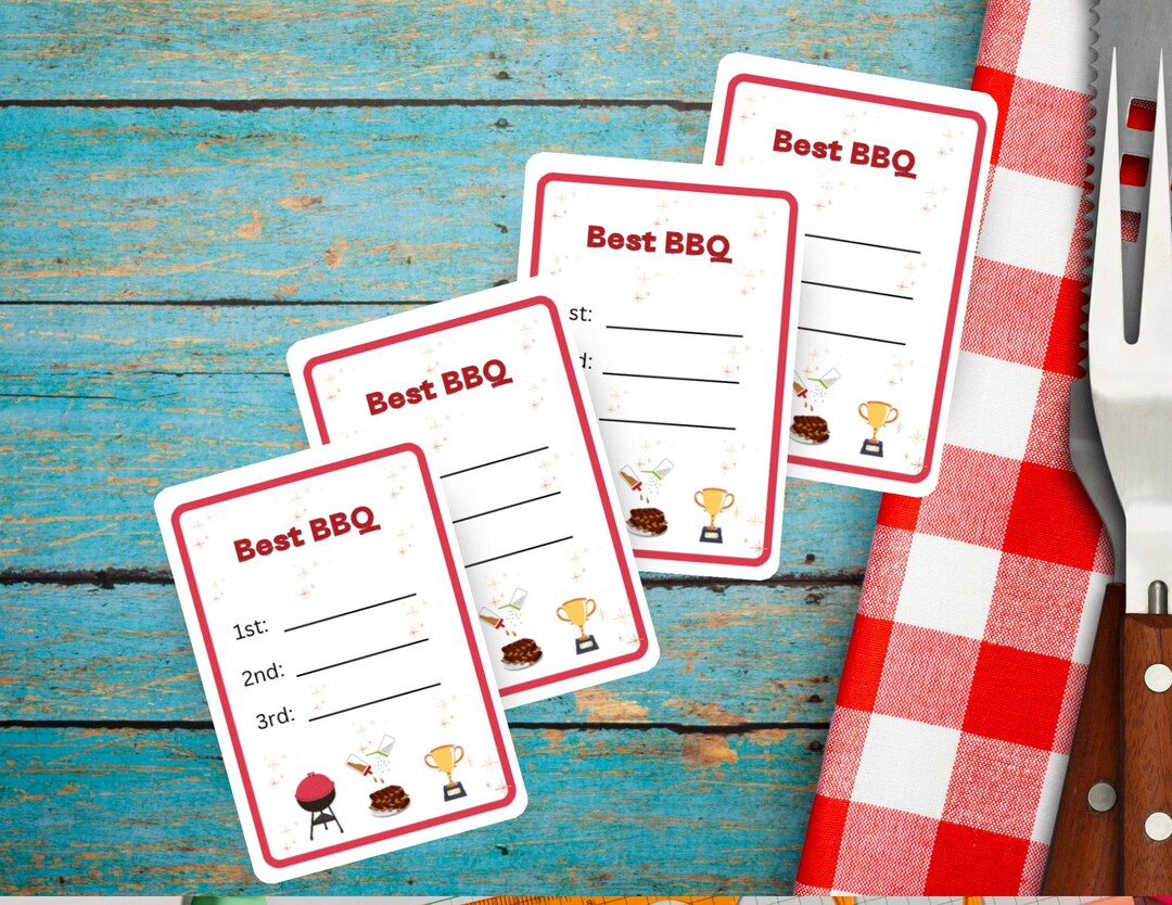 Printable BBQ Contest Ballots: Voting Cards, Bbq Contest Voting Ballot ...