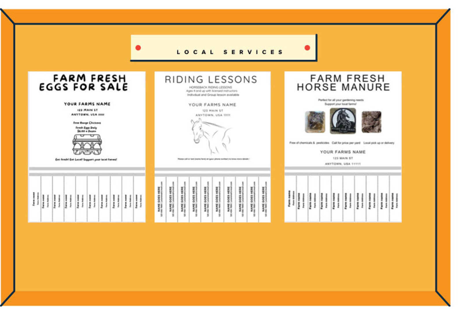 Horse Manure Advertising Poster, Tear Away Flyer Premium Horse Manure ...