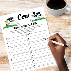 Cow Party Games Bundle: Printable Farm Animal Games (PDF Download) - Etsy