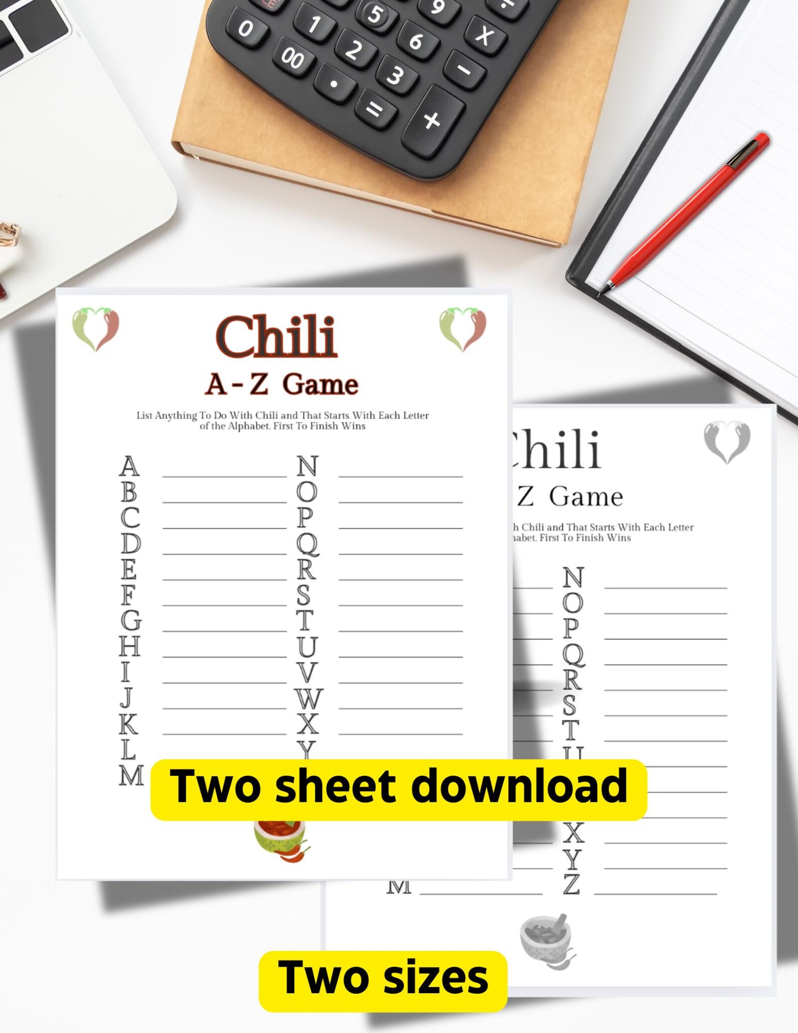 Chili Cook off Party Game, Printable Chili Party Challenge, Chili ...