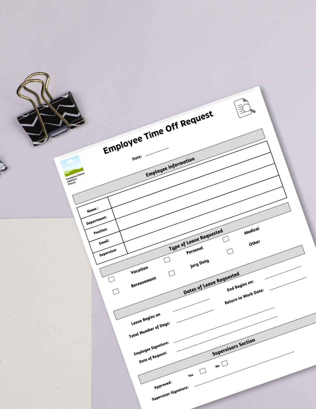 Printable Employee Time off Request Template,printable Time off Request ...