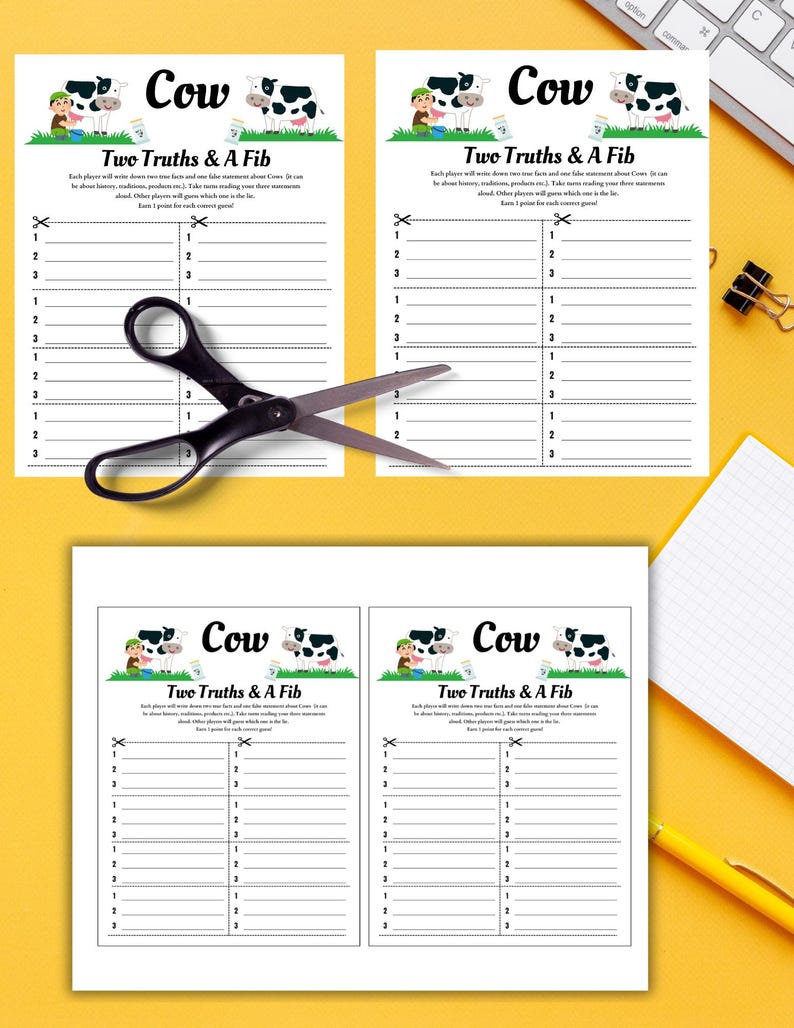 Cow Party Games Bundle: Printable Farm Animal Games (PDF Download) - Etsy