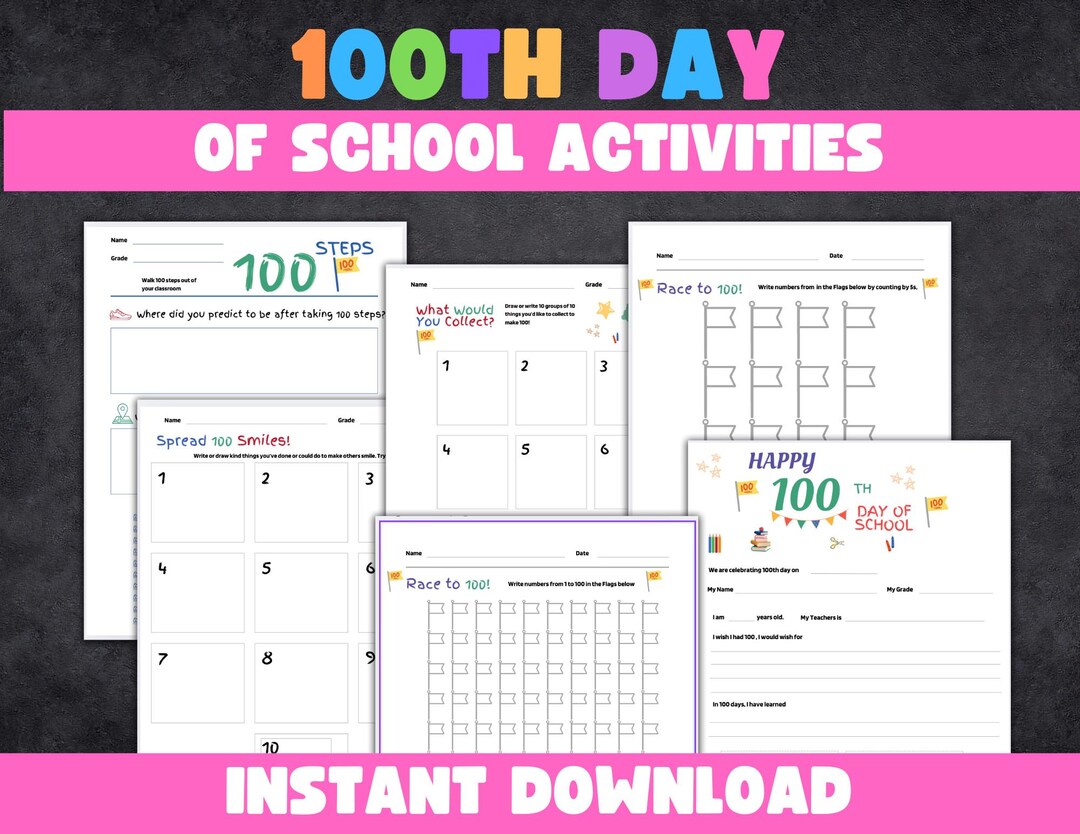 100th Day of School,100 Days of School Coloring Pages,elementary School ...