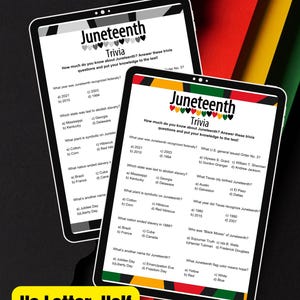 Juneteenth Trivia Challenge, Celebrate Juneteenth History Trivia – Fun ...