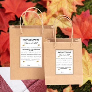 Homecoming Survival Kit Tag: Printable Favor Tags, Fall Homecoming Kit ...