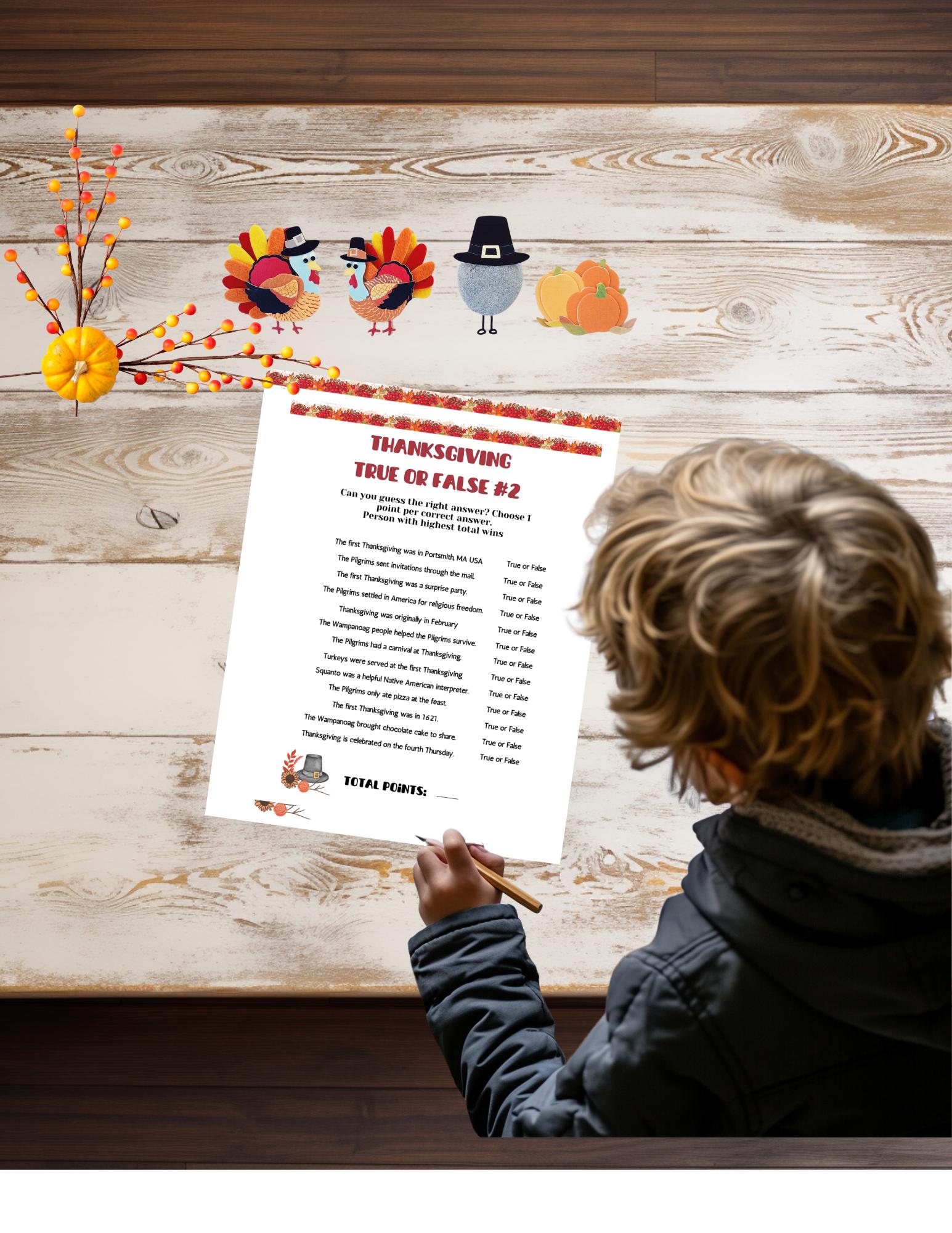 Thanksgiving Trivia, Thanksgiving Facts and Falsehoods,kids and Adult ...