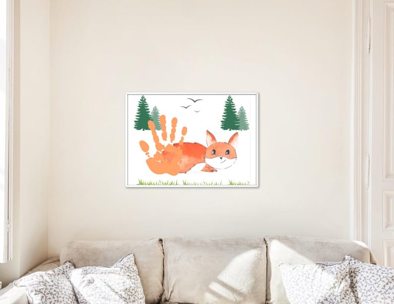 Fox Handprint Art Craft,handprint Art Craft for Preschoolers, Woodland ...