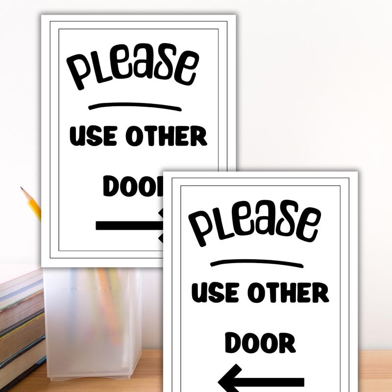 Use Other Door Sign - Etsy