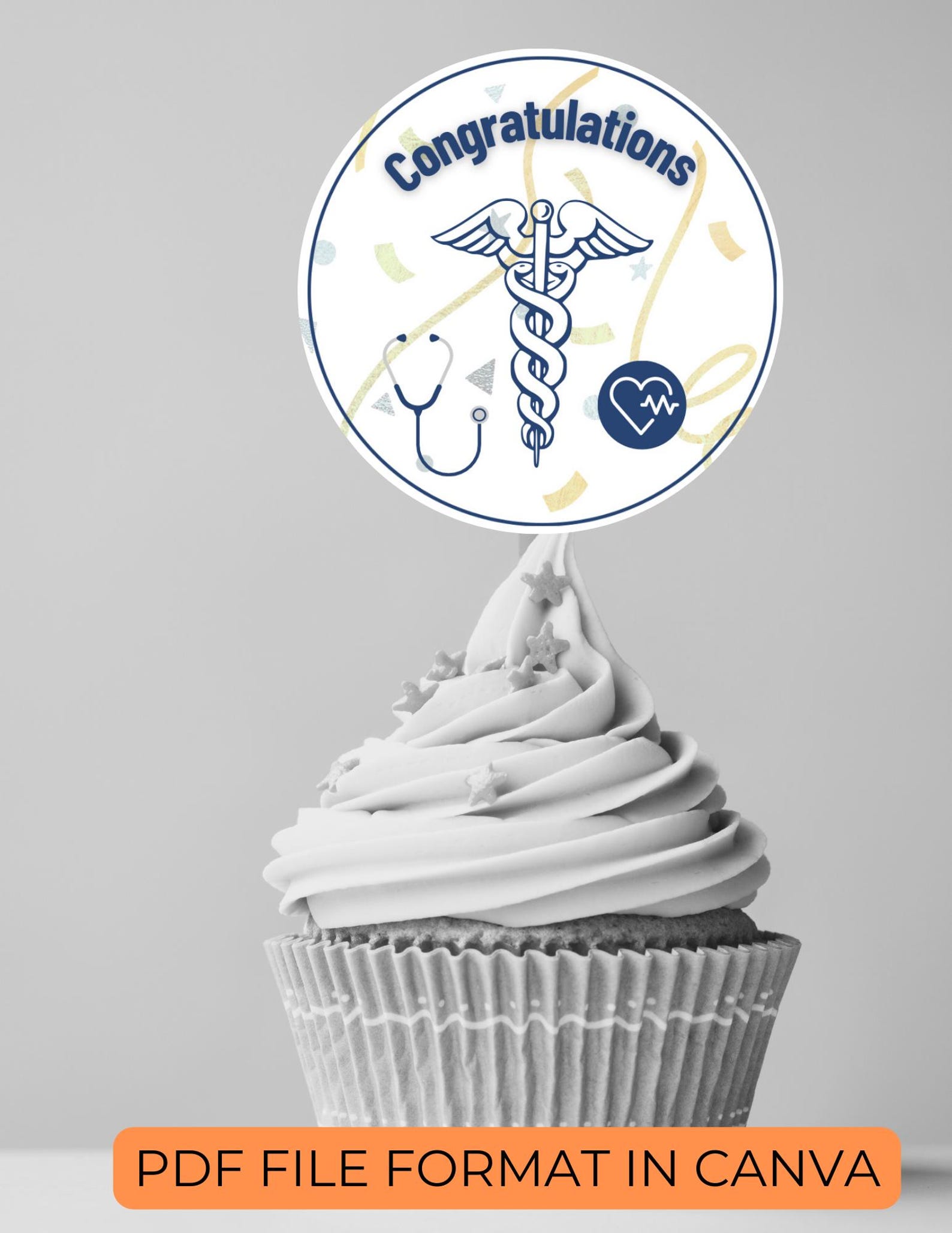 Medical Graduate Cupcake Topper, Congratulations Doctors , Nurses and ...