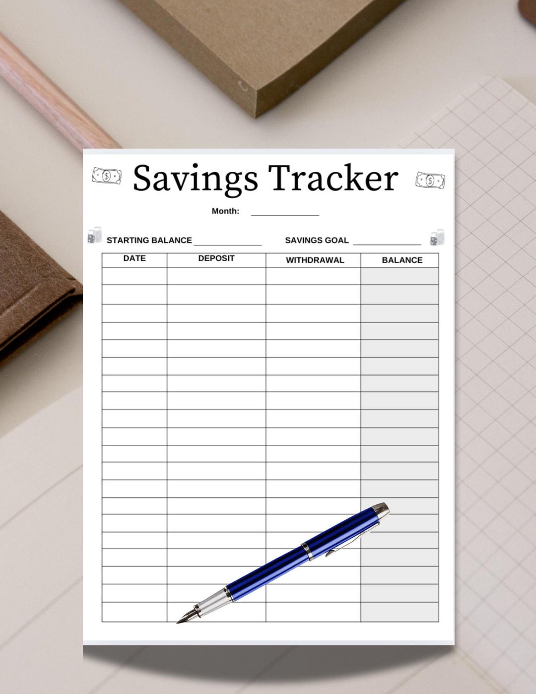 Savings Trackers,savings Challenge, Moneytracker,printable Saving ...