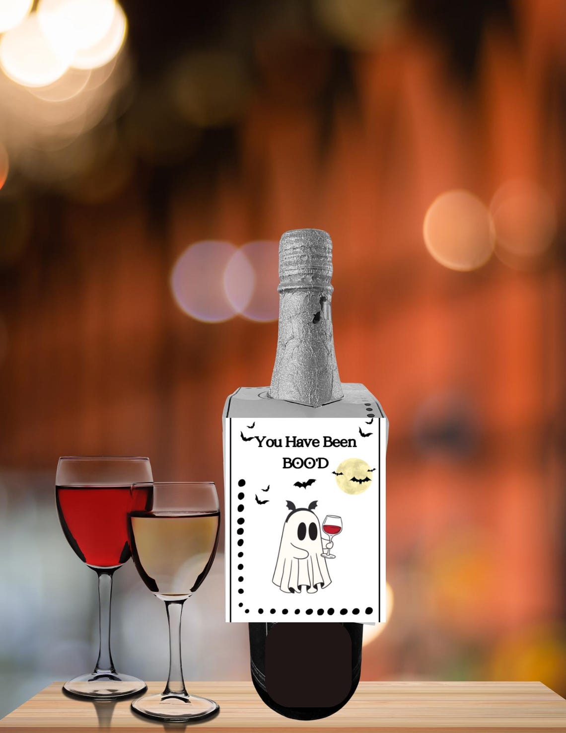 You've Been Boo'd Wine Tag, Halloween Wine Label, Boo'd Wine Tag ...