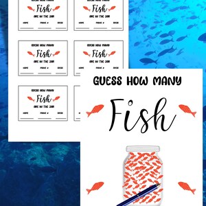 Guess How Many Fish in the Jar Game, Fishes in the Jar Game,printable ...