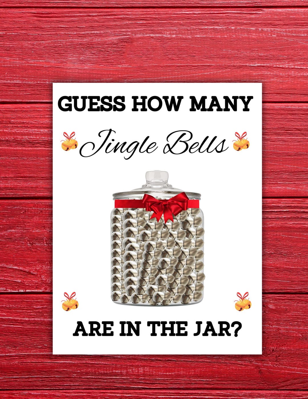 Christmas Jingle Bell Guessing Game, Jingle Bell Raffle Guessing Game ...